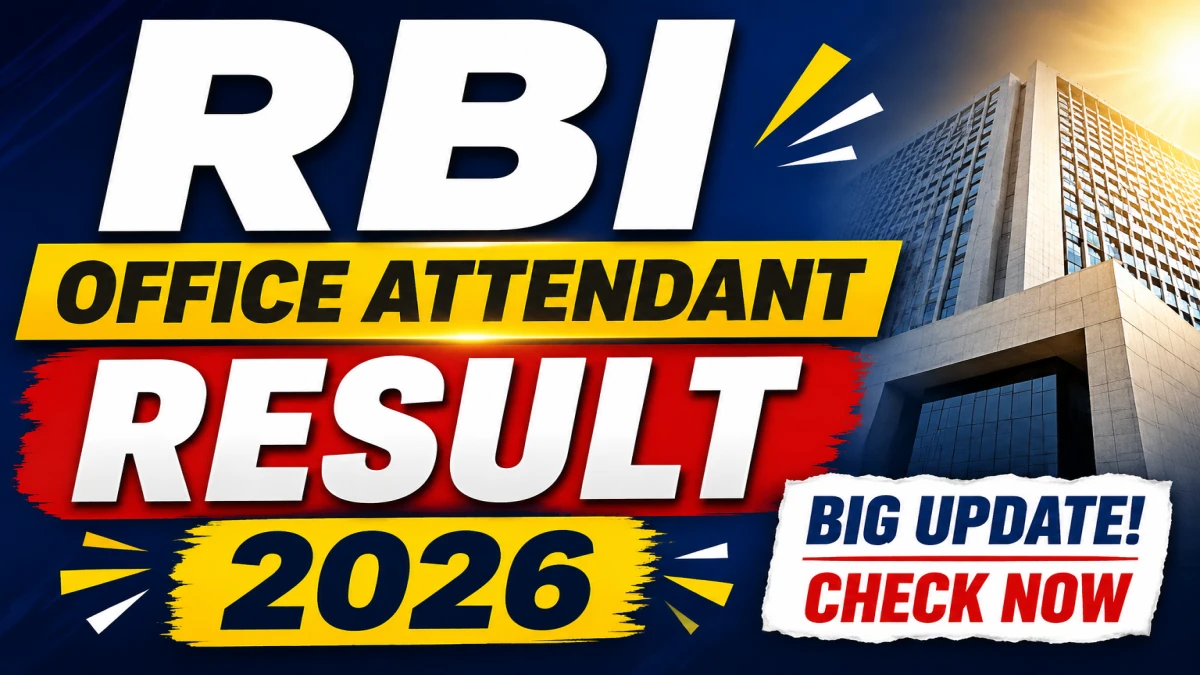 RBI Office Attendant Result 2026 Out – Download Merit List